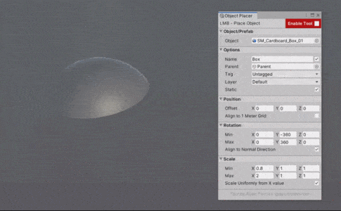 Object Placer Tool V1.0 - クリックでオブジェクトを手軽に配置できるUnity向け無料ツール